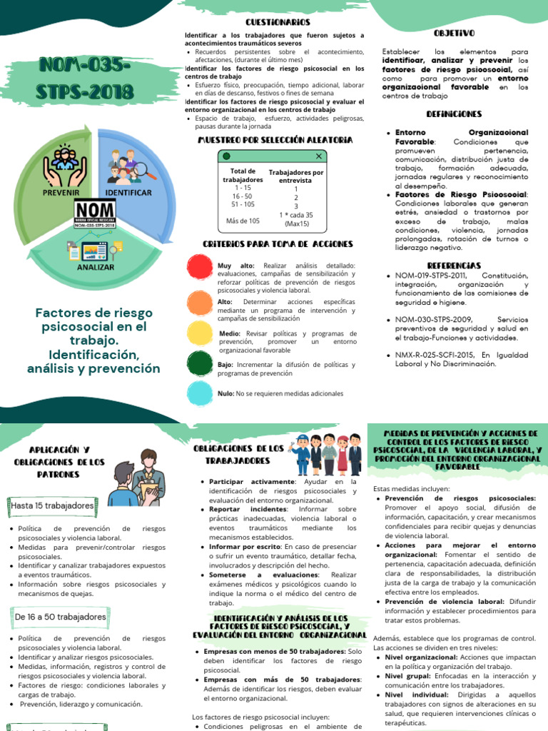 Tríptico NOM-035-STPS-2018 | PDF | Violencia | Comunicación
