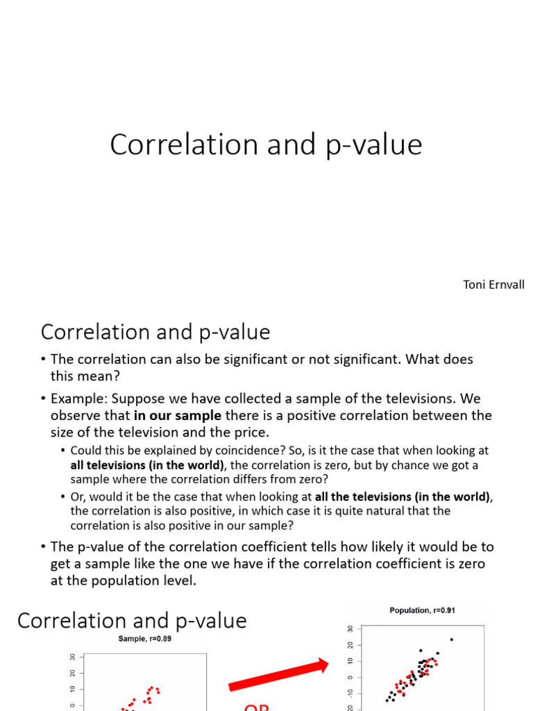 Correlation and P-Value | PDF