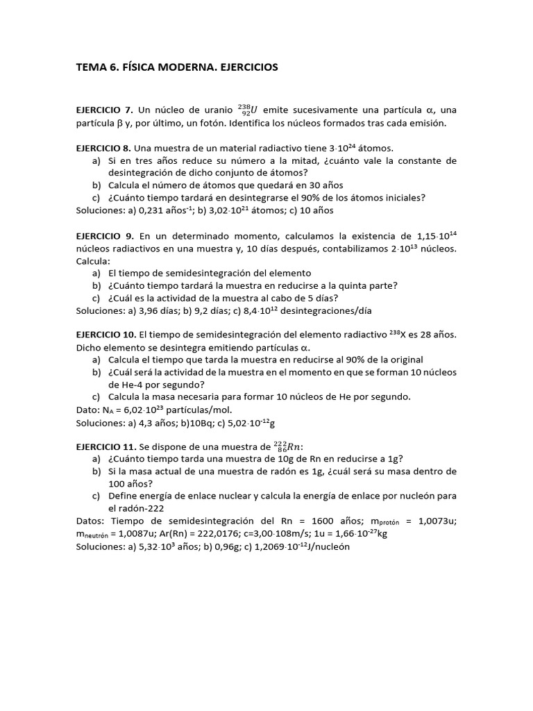 Tema 6. Ejercicios 7-11 | PDF