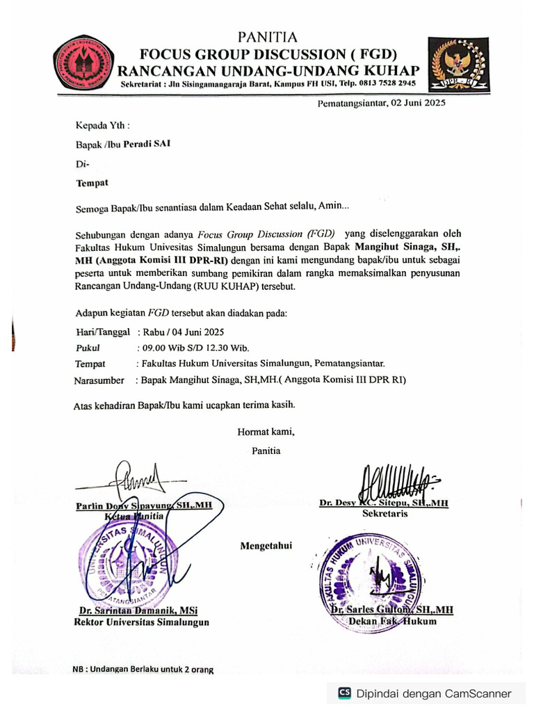 Undangan FGD | PDF