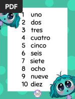 Números del 1 al 100 en español | PDF