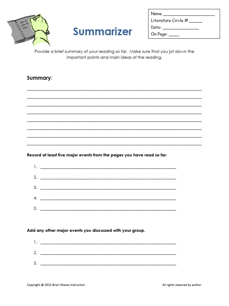 Reading Summary and Event Tracker | PDF