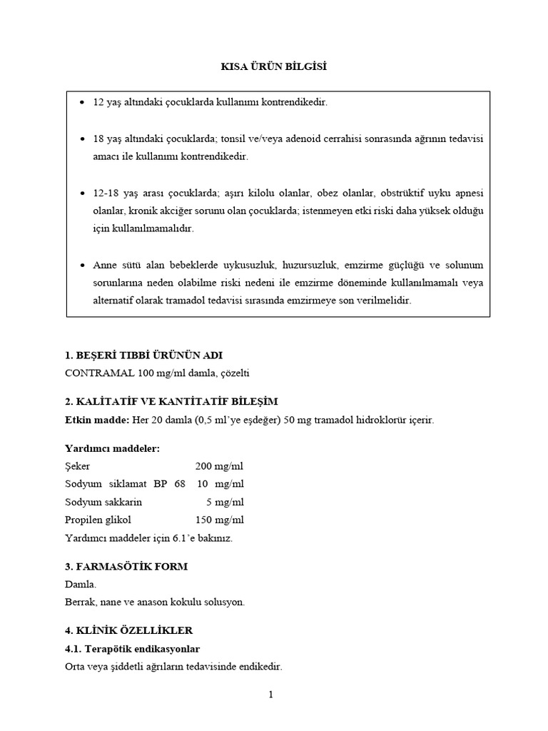 Contramal 100 MGML Damla Cozelti | PDF