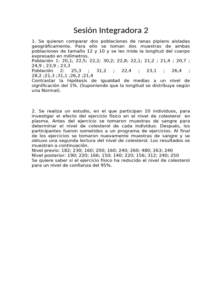 Sesión Integradora 2 | PDF