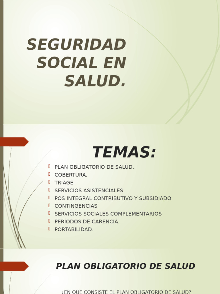 Guía Completa sobre Seguridad Social en Salud | PDF