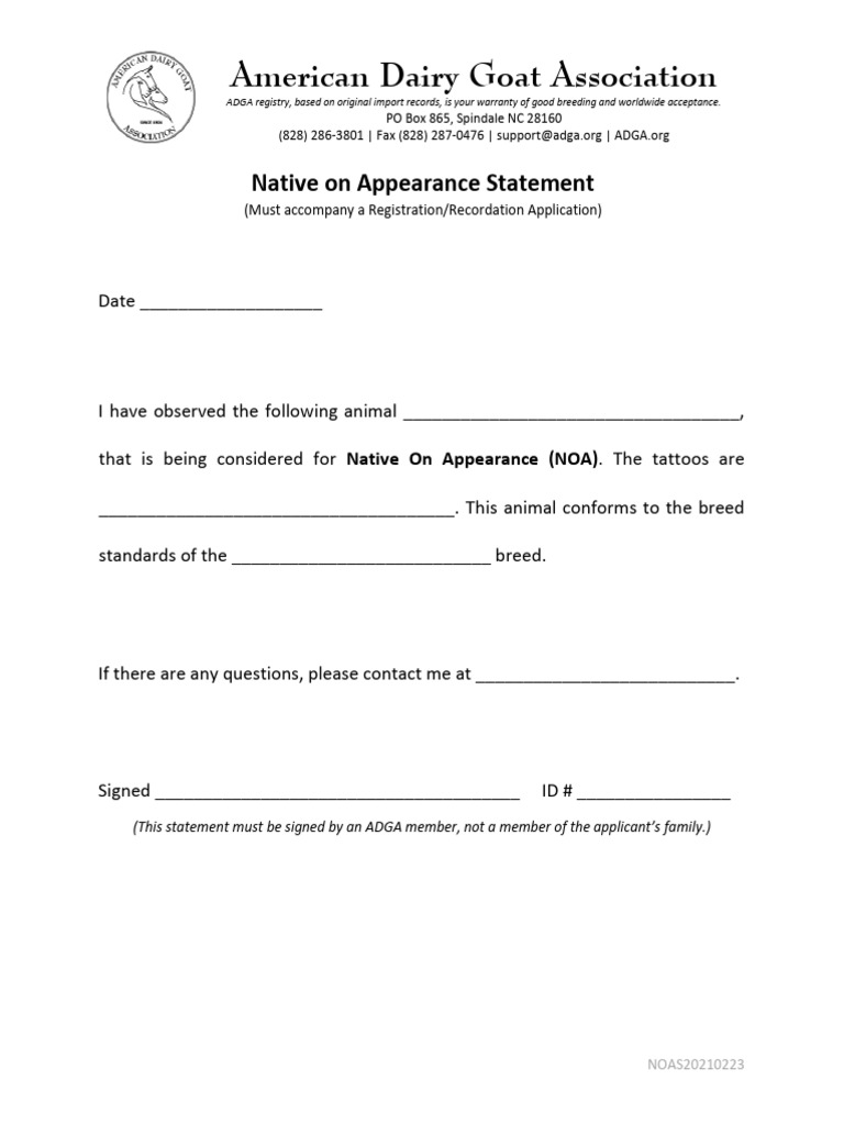 Adga Noa Statement | PDF