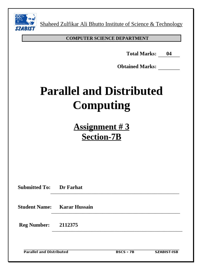 Assignment 4 Parallel | PDF