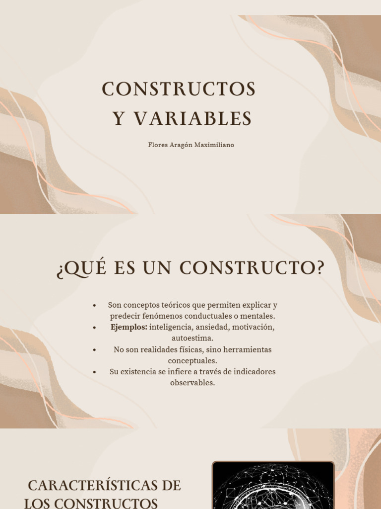 Constructos y Variables | PDF | Science | Conceptos psicologicos