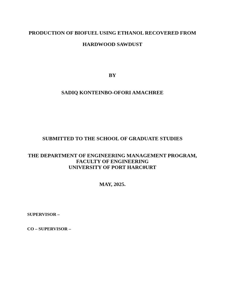 CHAPTER 1 TO 3 For Sadiq | PDF | Biofuel | Climate Change Mitigation