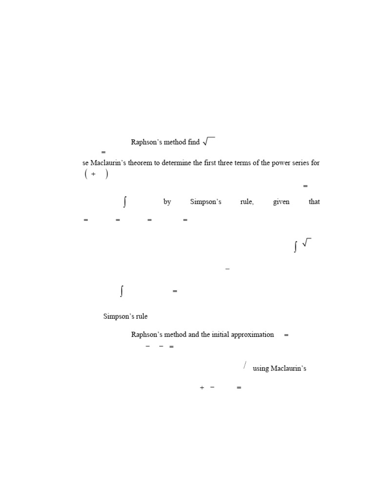 Tutorial Questions - Numerical Methods | PDF