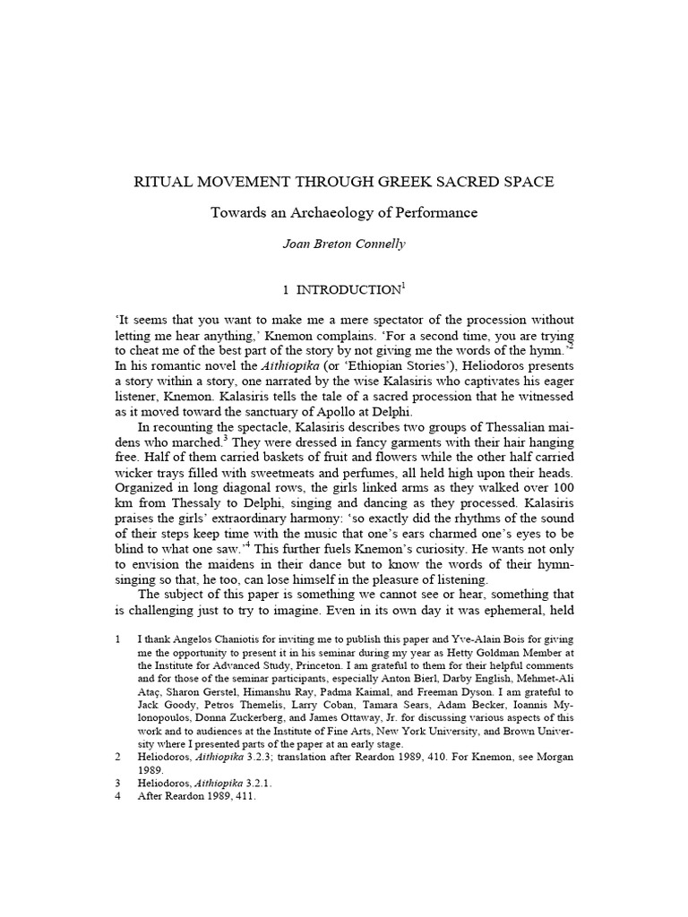 Connelly Ritual Movement Through Greek Sacred Space Towards An ...