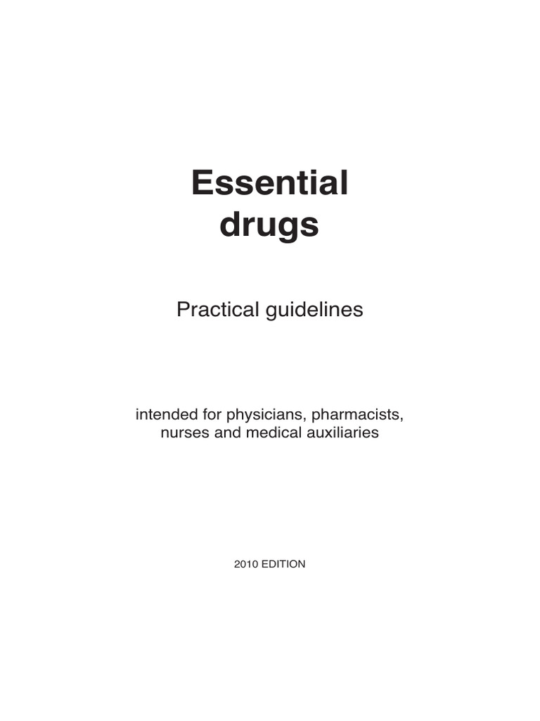 Essential Drugs Guidelines for Health Professionals | PDF | Dose ...