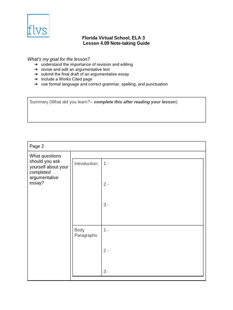 Bibibubbibubhuubub V25 Lesson 409 Notetaking Guide | PDF | Essays | Word