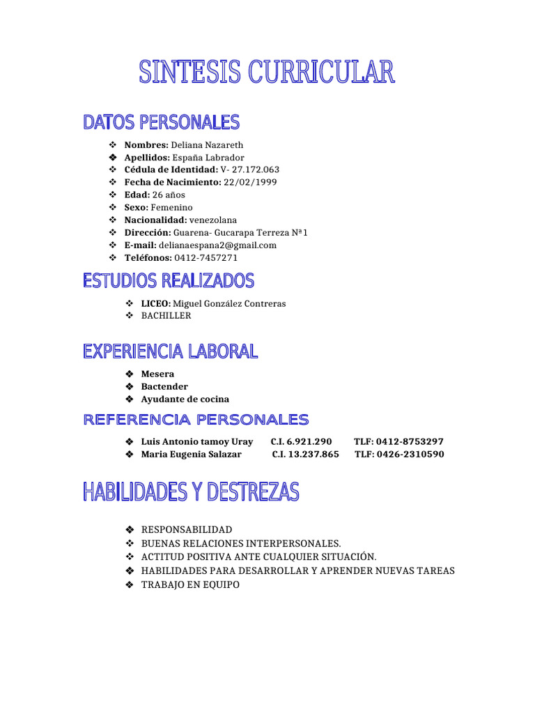 Deliana Curriculum | PDF