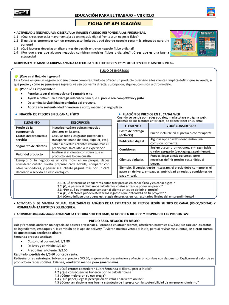 U04-S02 5to FIchaAplicacion | PDF | Precios | Entrega (Comercio)