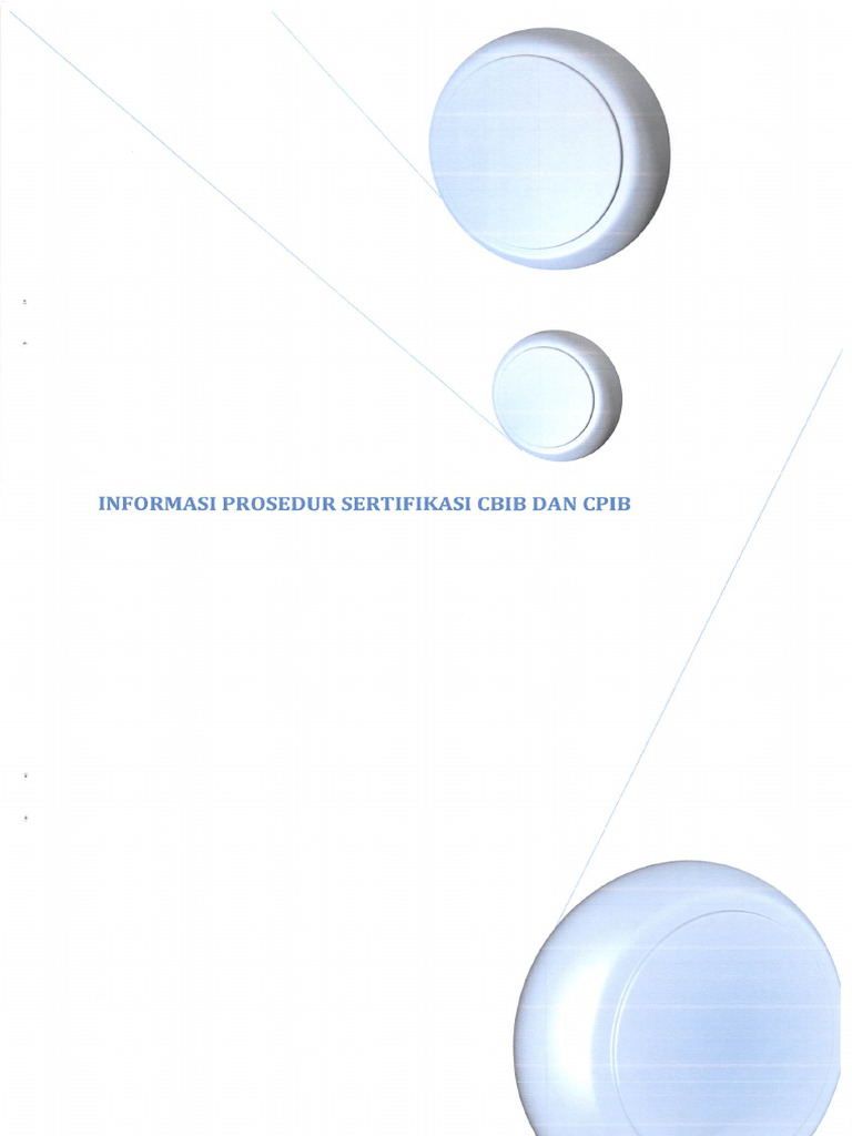 Informasi Prosedur Sertifikasi CBIB Dan CPIB | PDF