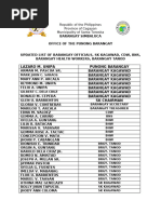 Barangay G Officials Directory | PDF
