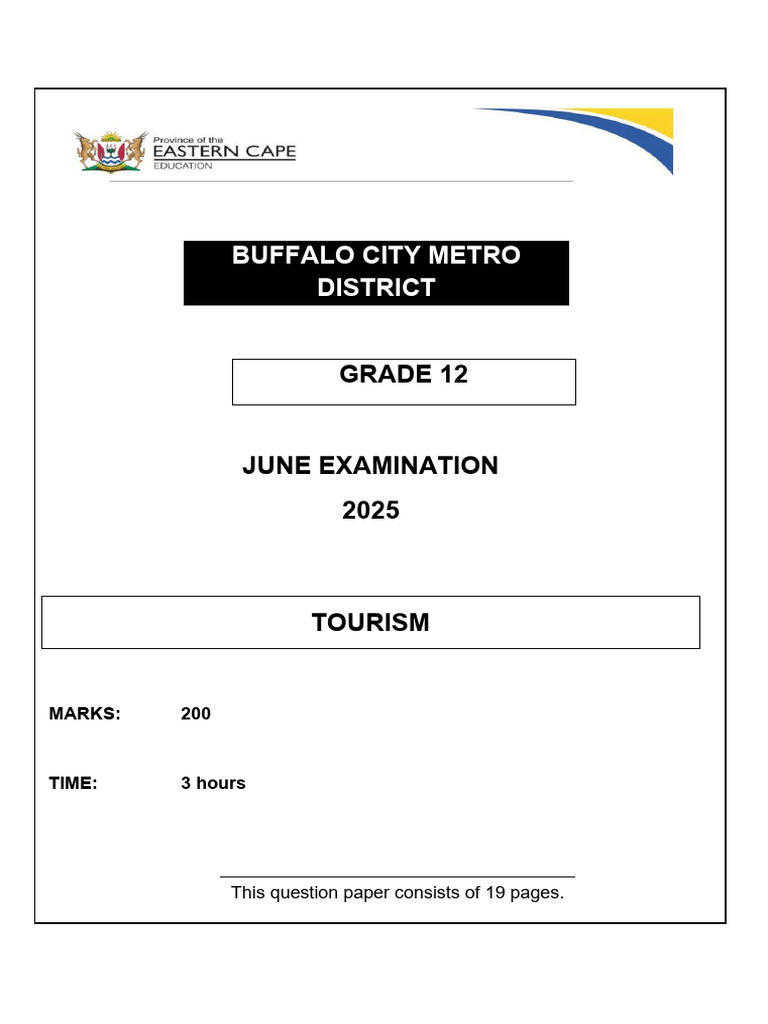 Grade 12 Tourism June Exam 2025 | PDF | Tourism | Mount Everest