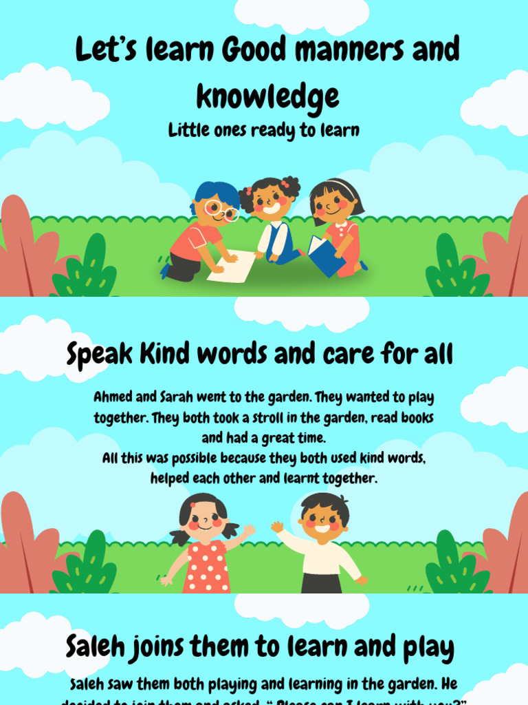 Lets Learn Good Manners and Knowledge - 20231025 - 192052 - 0000 | PDF