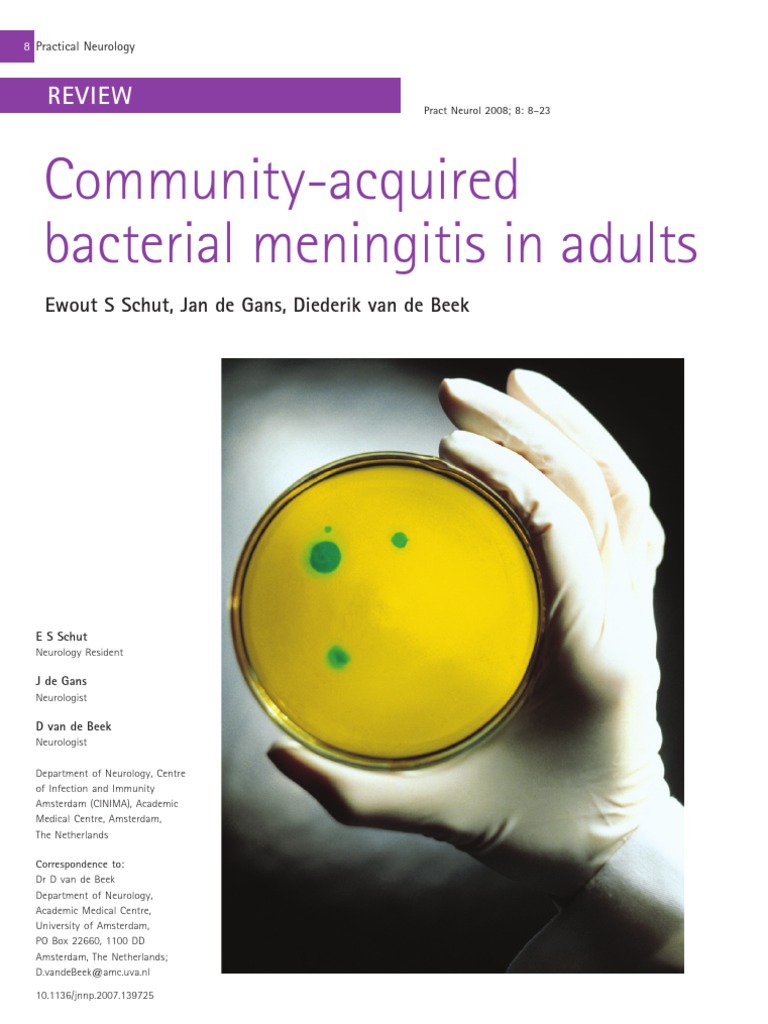 Community Acuired Bactarial Meningitis | PDF