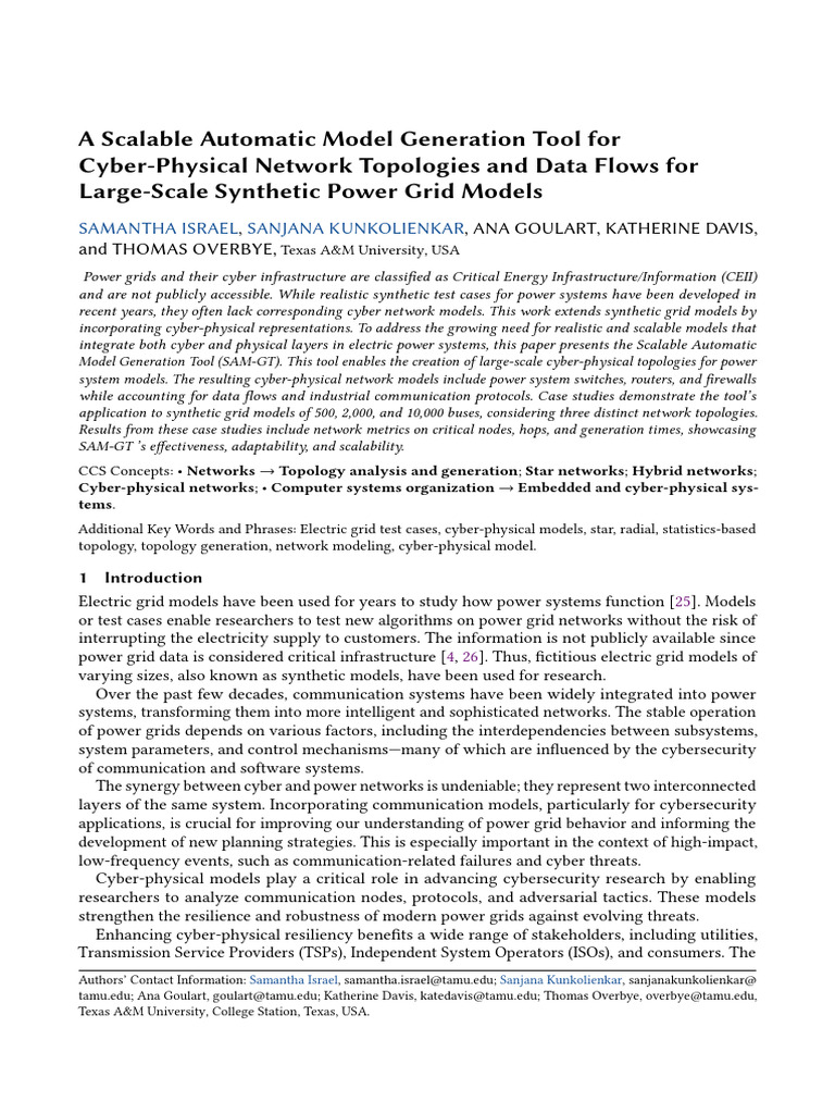 A Scalable Automatic Model Generation Tool For Cyber-Physical Network Topologies and Data Flows ...