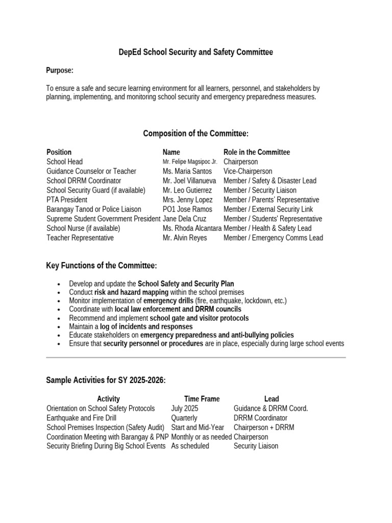 DepEd School Safety Plan Overview | PDF | Emergency | Emergency Management