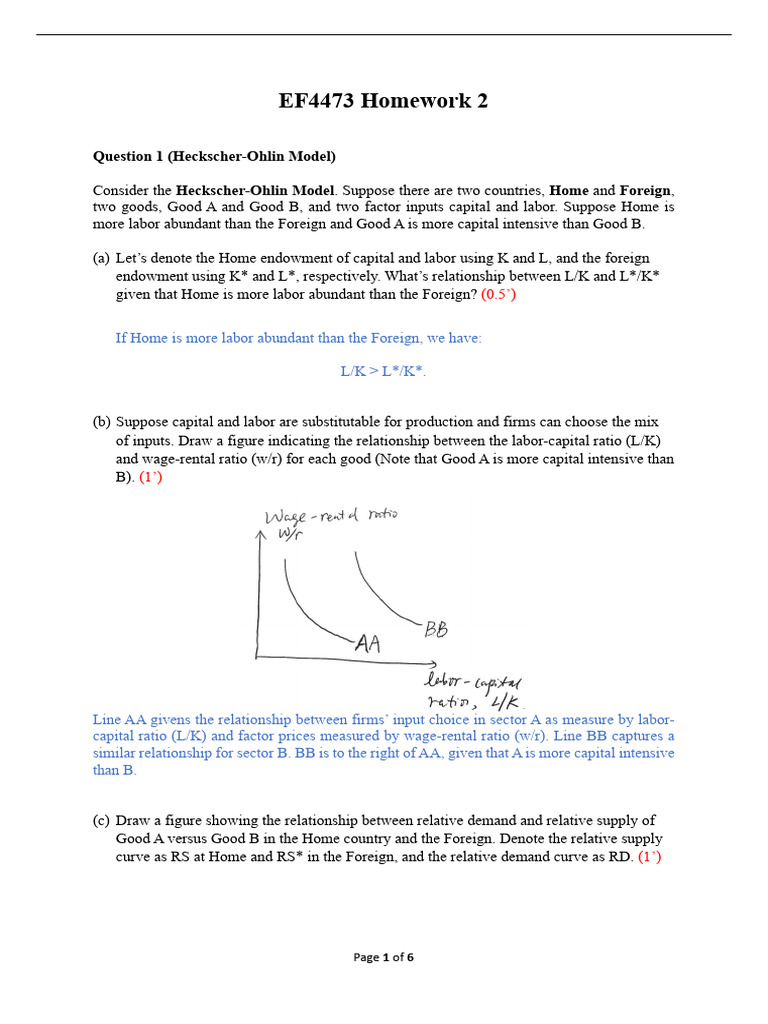 Homework 2 Solution PDF | PDF | Labour Economics | Economic Equilibrium