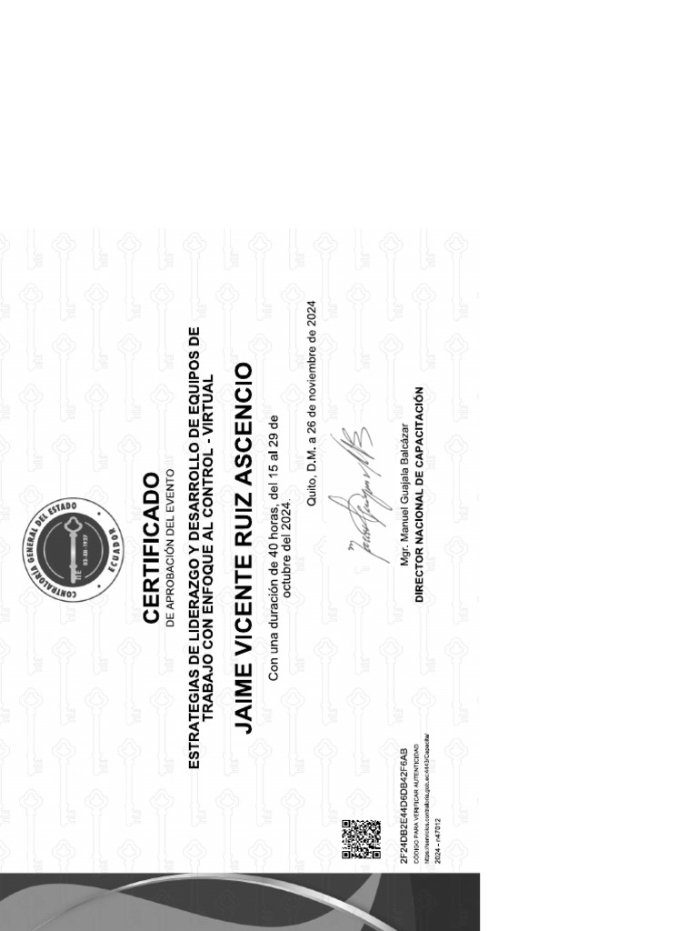 Liderazgo y Desarrollo de Equipos Con Enfoque de Control Jvra | PDF