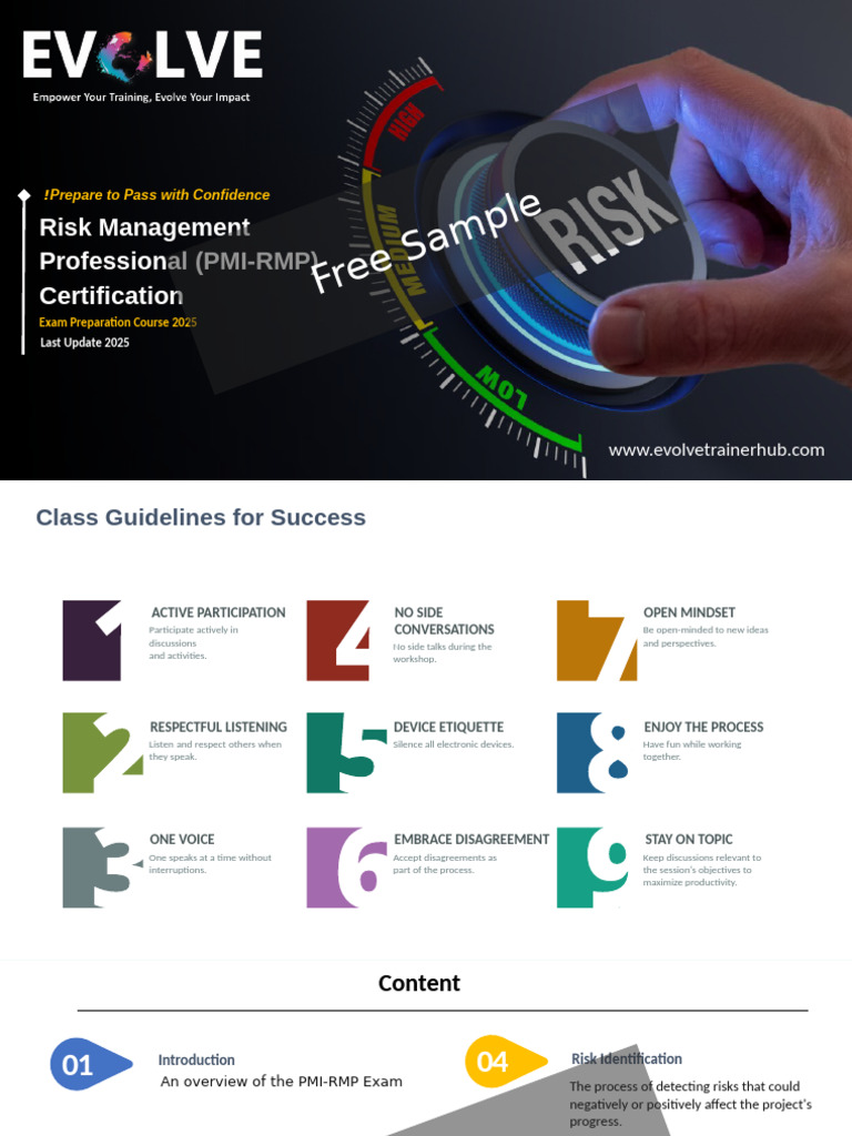 Risk Management Professional (PMI-RMP) Free Sample 2025 | PDF | Risk | Risk Management