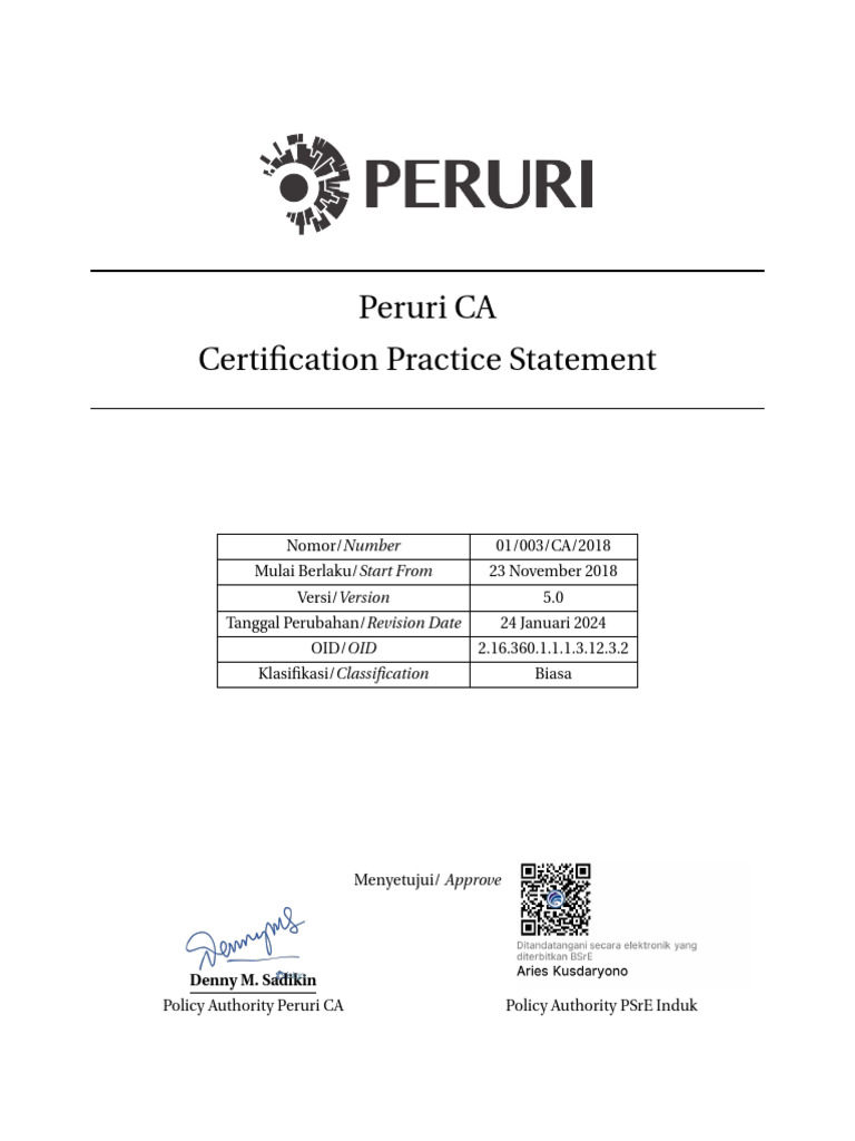 Certification Practice Statement v5.0 | PDF | Cryptography | Transport Layer Security