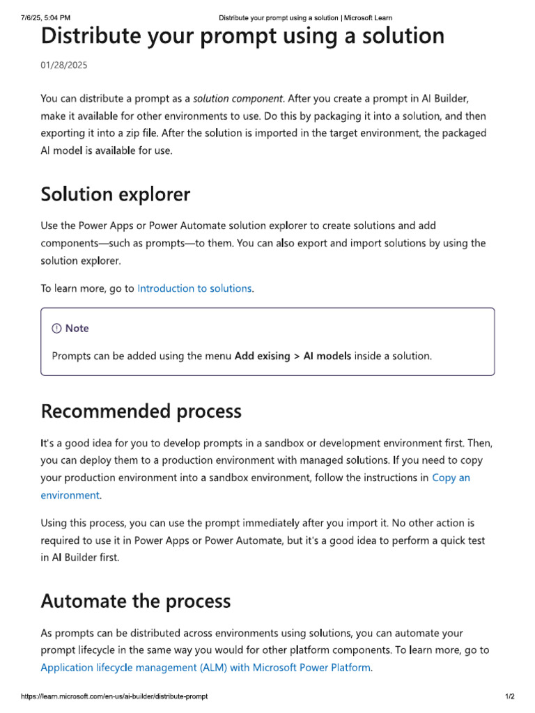Distribute Your Prompt Using A Solution | PDF