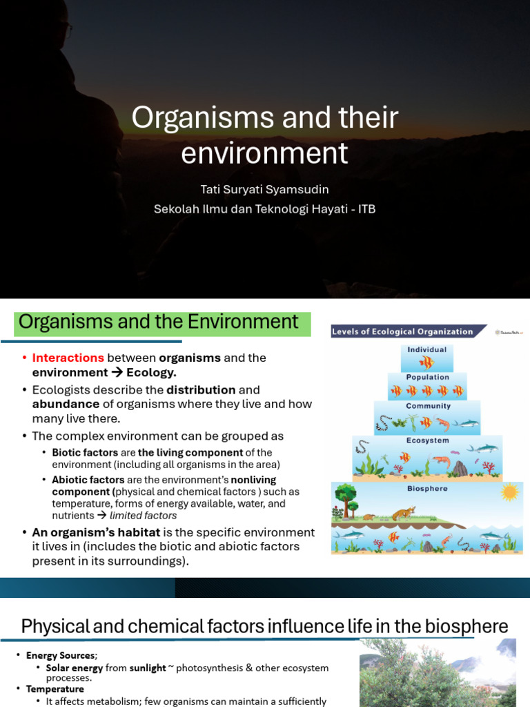 Ecology: Organisms and Their Environment | PDF | Ecosystem | Food Web