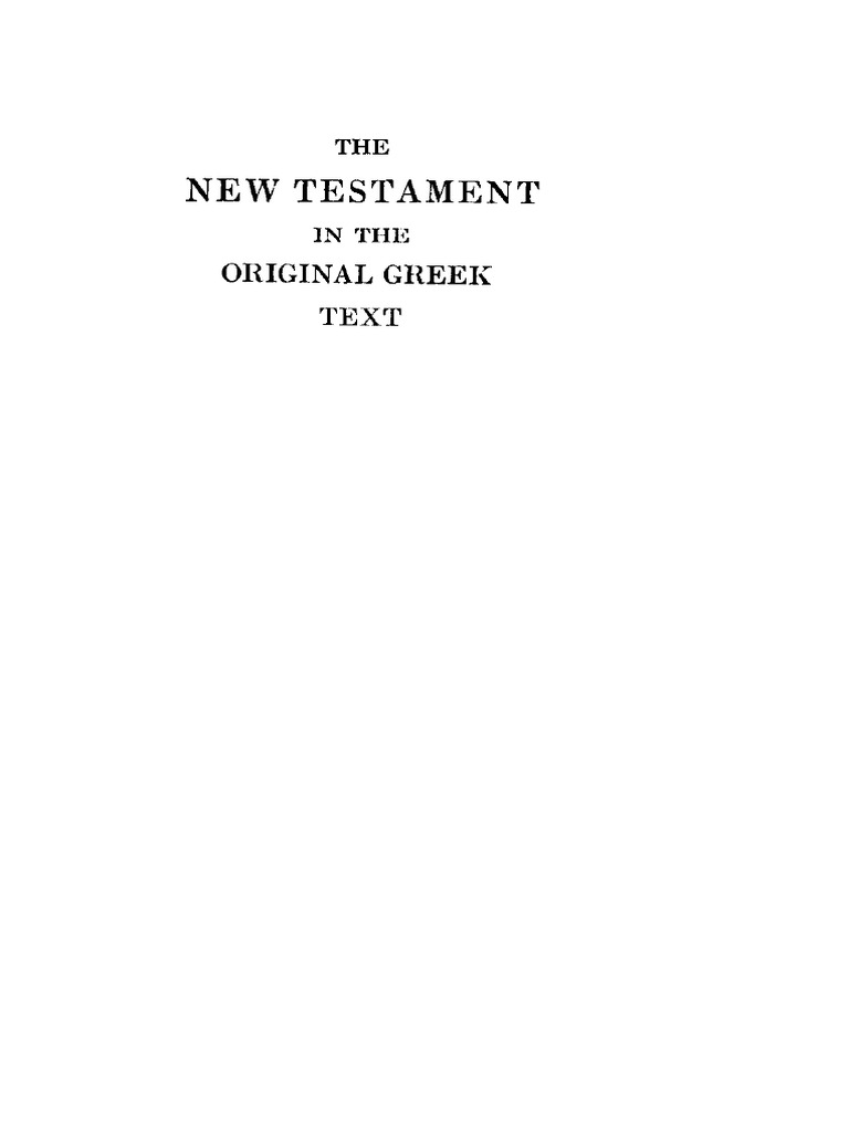 The New Testament in The Original Greek. Ivan Panin | PDF