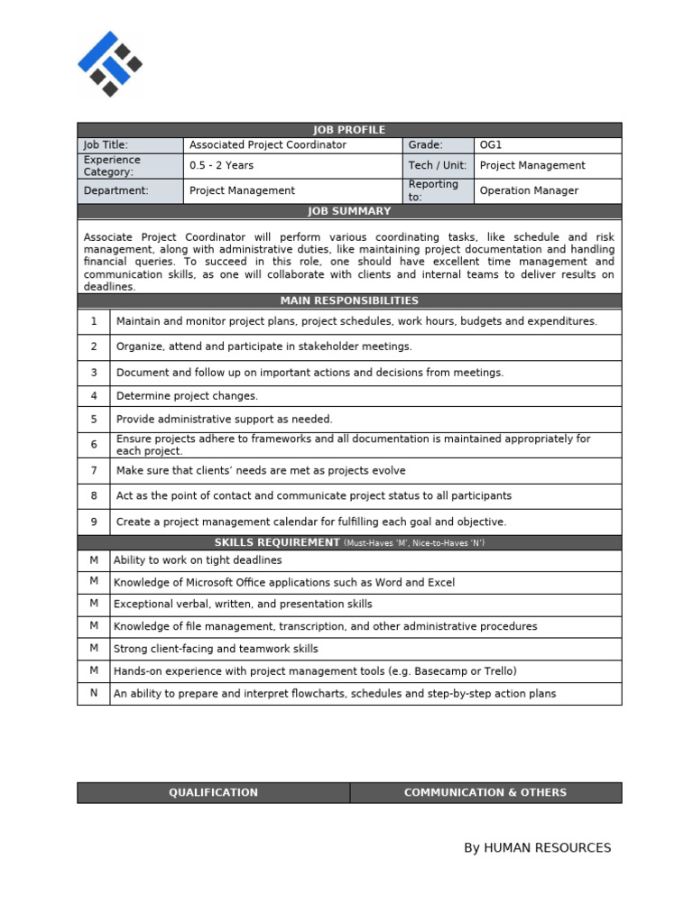 Associated Project Coordinator v1.1 | PDF | Project Management | Human ...