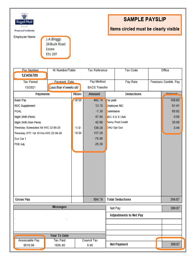 Payslip Example | PDF