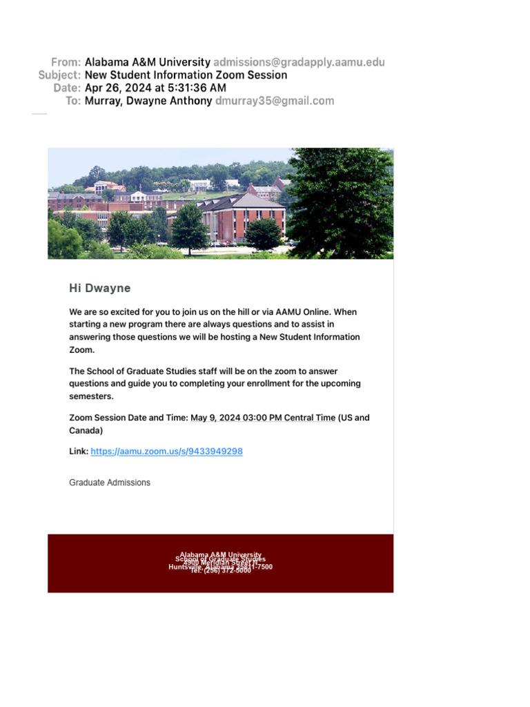 New Student Information Zoom Session 2 | PDF