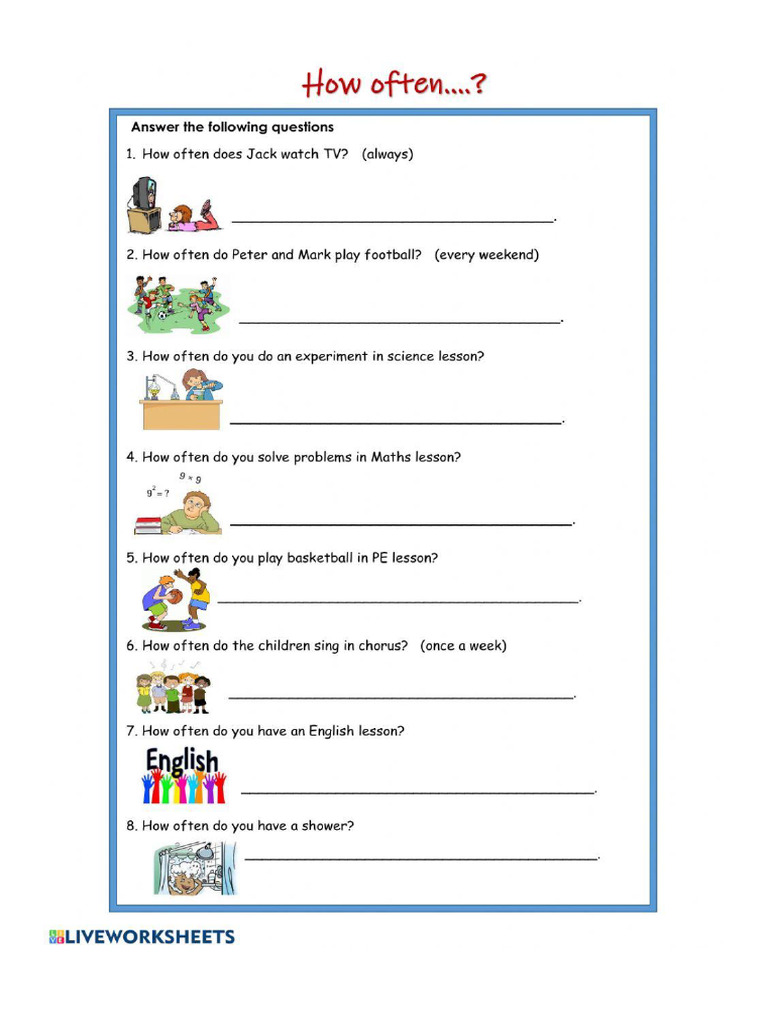 How Often Worksheet | PDF