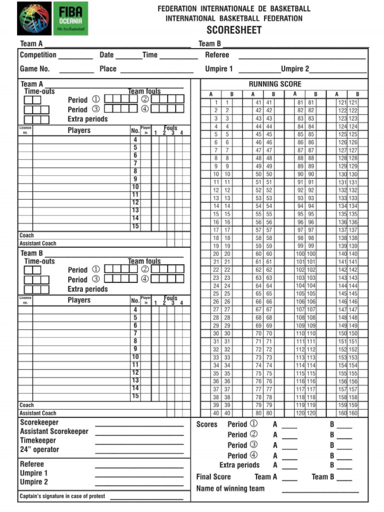Scoresheet Mary | PDF