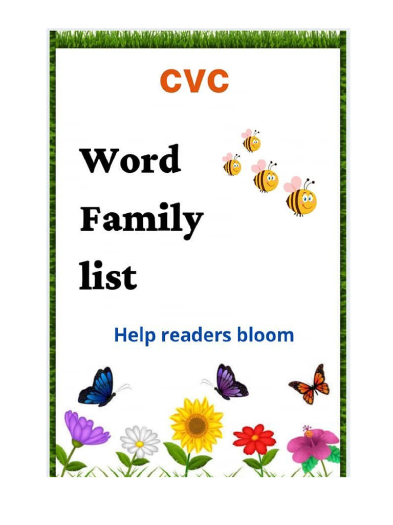 CVC Family List Words | PDF