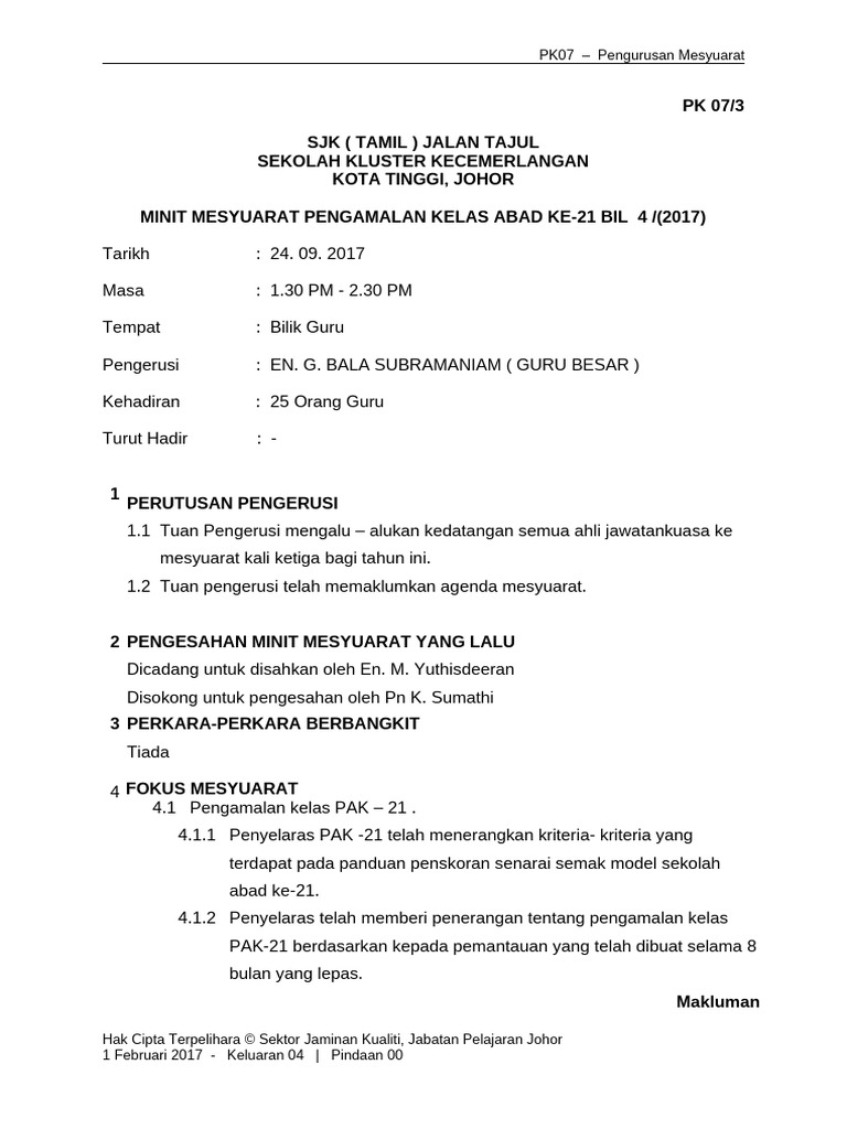 Pak 21 Mesyuarat Keempat | PDF