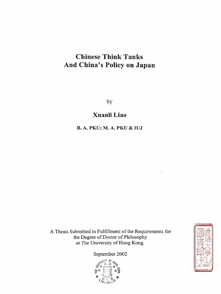 China Think Tanks | PDF | China | World Politics