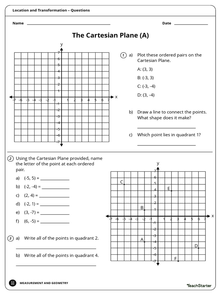 Translations Reflectionsand Rotations Worksheet Pack Printable PDF ...