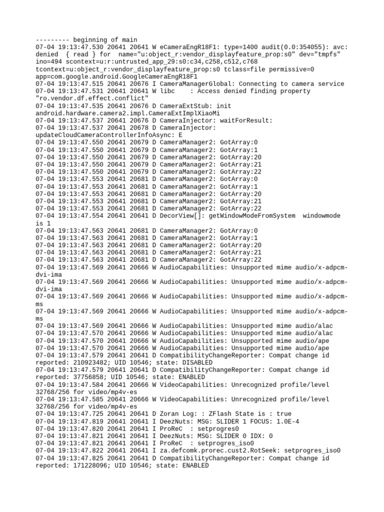 Logcat 1751631227420 | PDF | Computing | Computer Programming