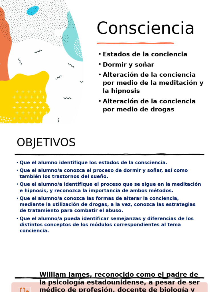 Tipos De Conciencia Pdf Conciencia Sueño