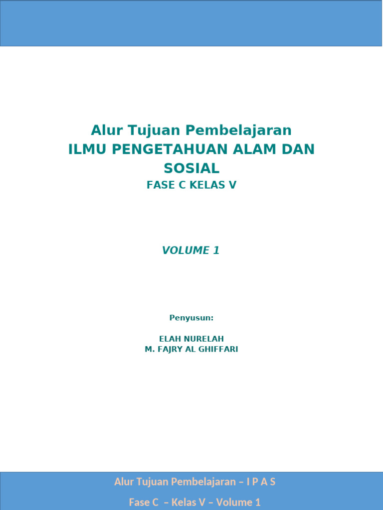 Alur Pembelajaran IPA dan IPS Kelas V | PDF
