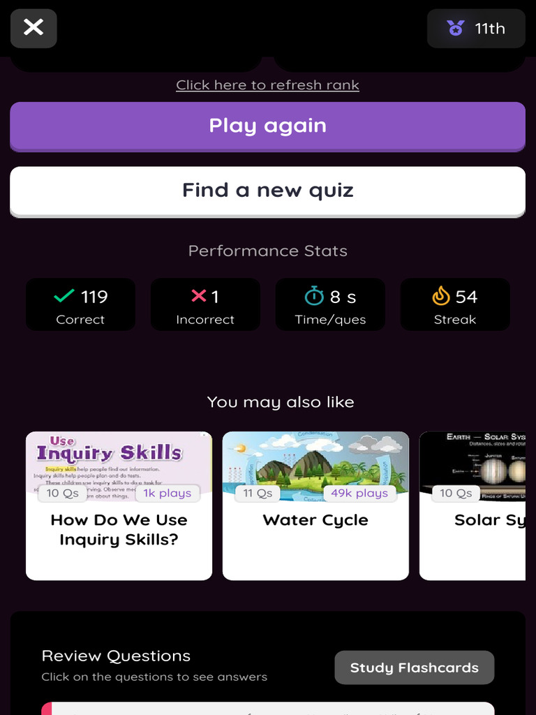 Summary - Quizizz | PDF