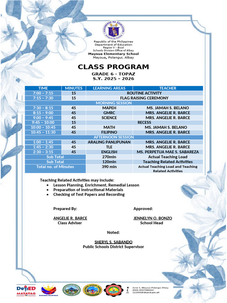 6 Topaz Class Program | PDF | Philippines