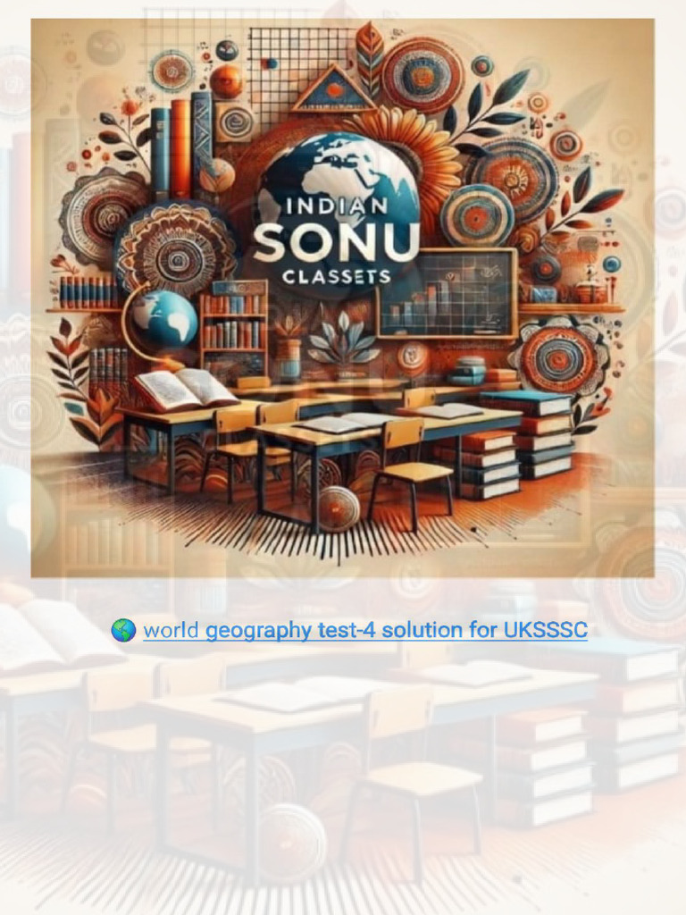 World Geography Test-4 Solution For UKSSSC - 25070 - 250705 - 203502 | PDF