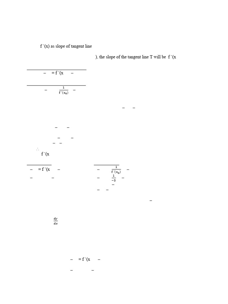 Tangent and Normal Lines in Calculus | PDF | Tangent | Differential ...