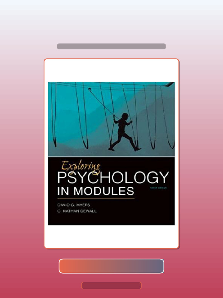 Exploring Psychology in Modules 10th Edition by David G Myers C Nathan ...